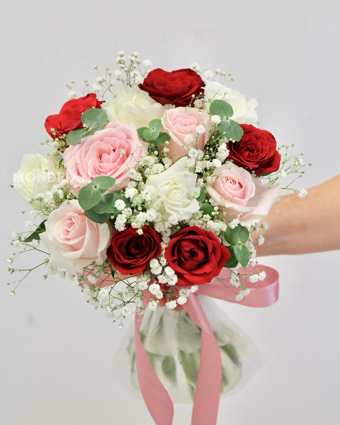 Red Rose Bridal Bouquet | Pink Wedding bouquet | ROM bridal bouquet ...