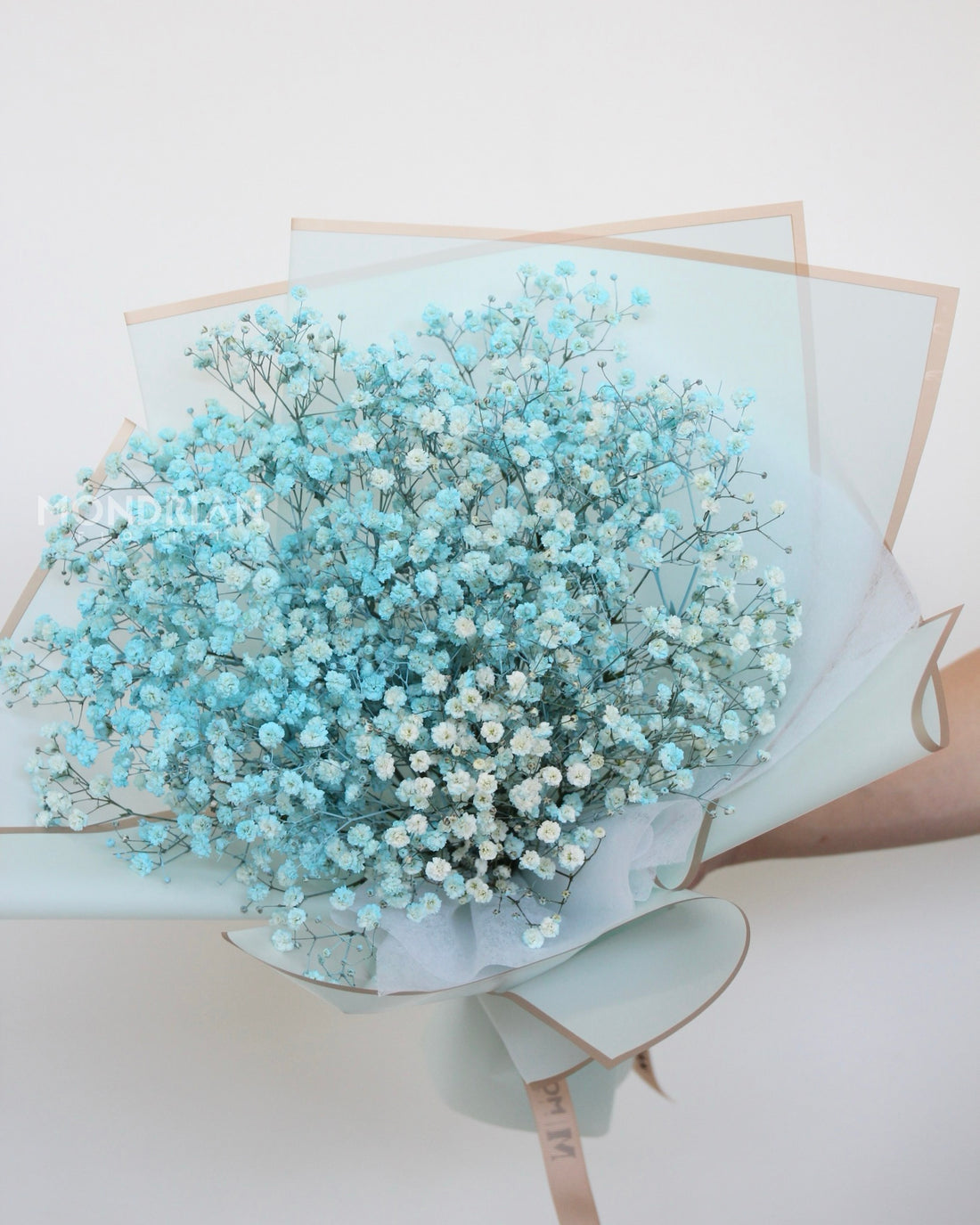 Blue Baby's Breath Bouquet | baby's breath bouquet | birthday flower ...